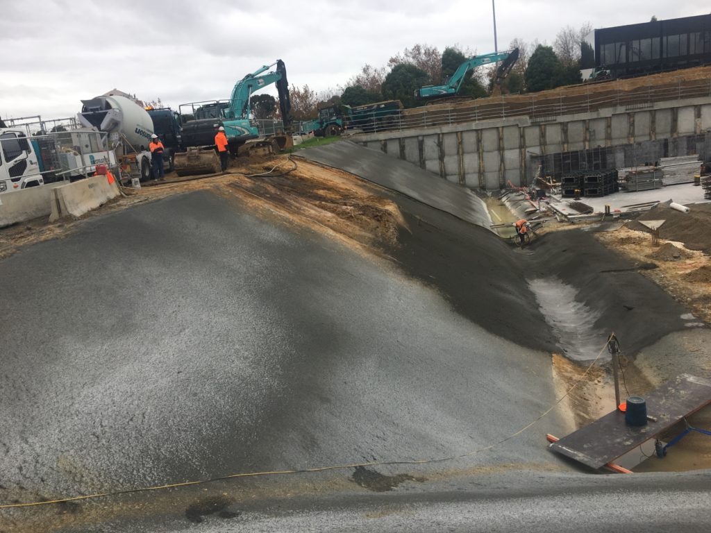 Rock & soil stabilisation- Retaining Walls Spraying - Shotcrete Melbourne